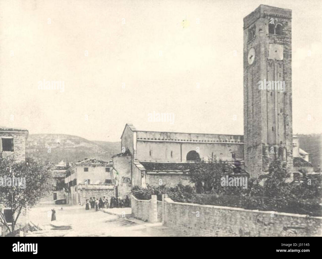A historical representation of San Floriano, an old town or village ...