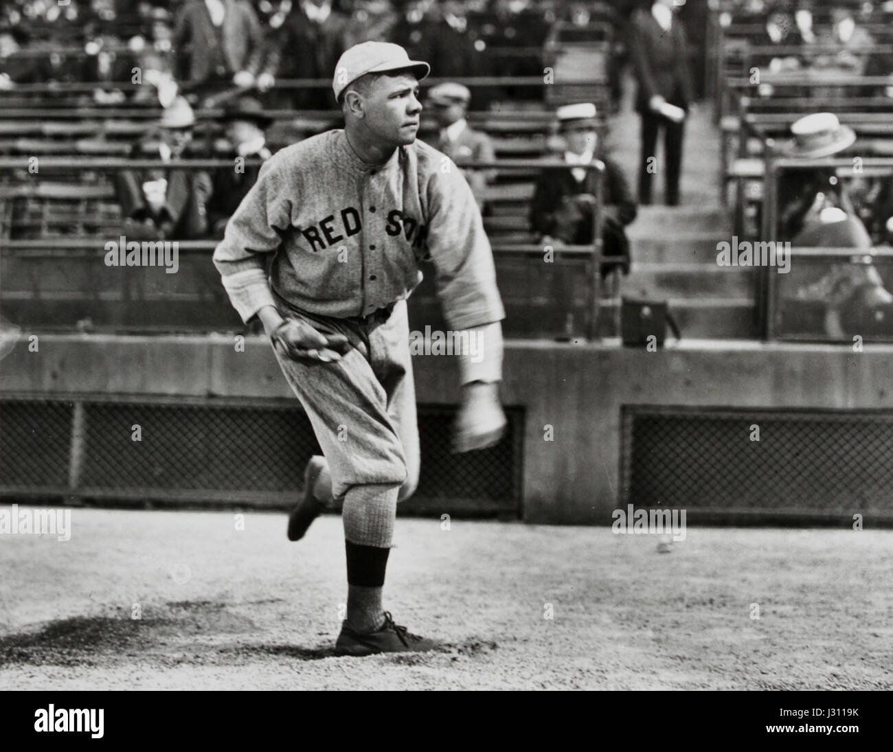 Babe Ruth Boston pitching Stock Photo - Alamy