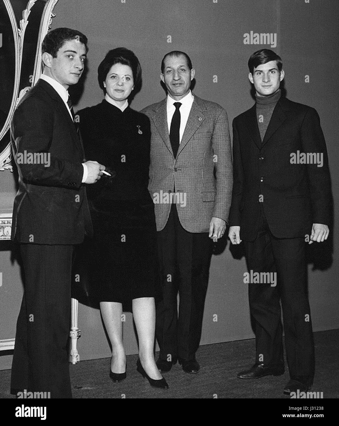 Gino Bartali with family 1963 Stock Photo - Alamy
