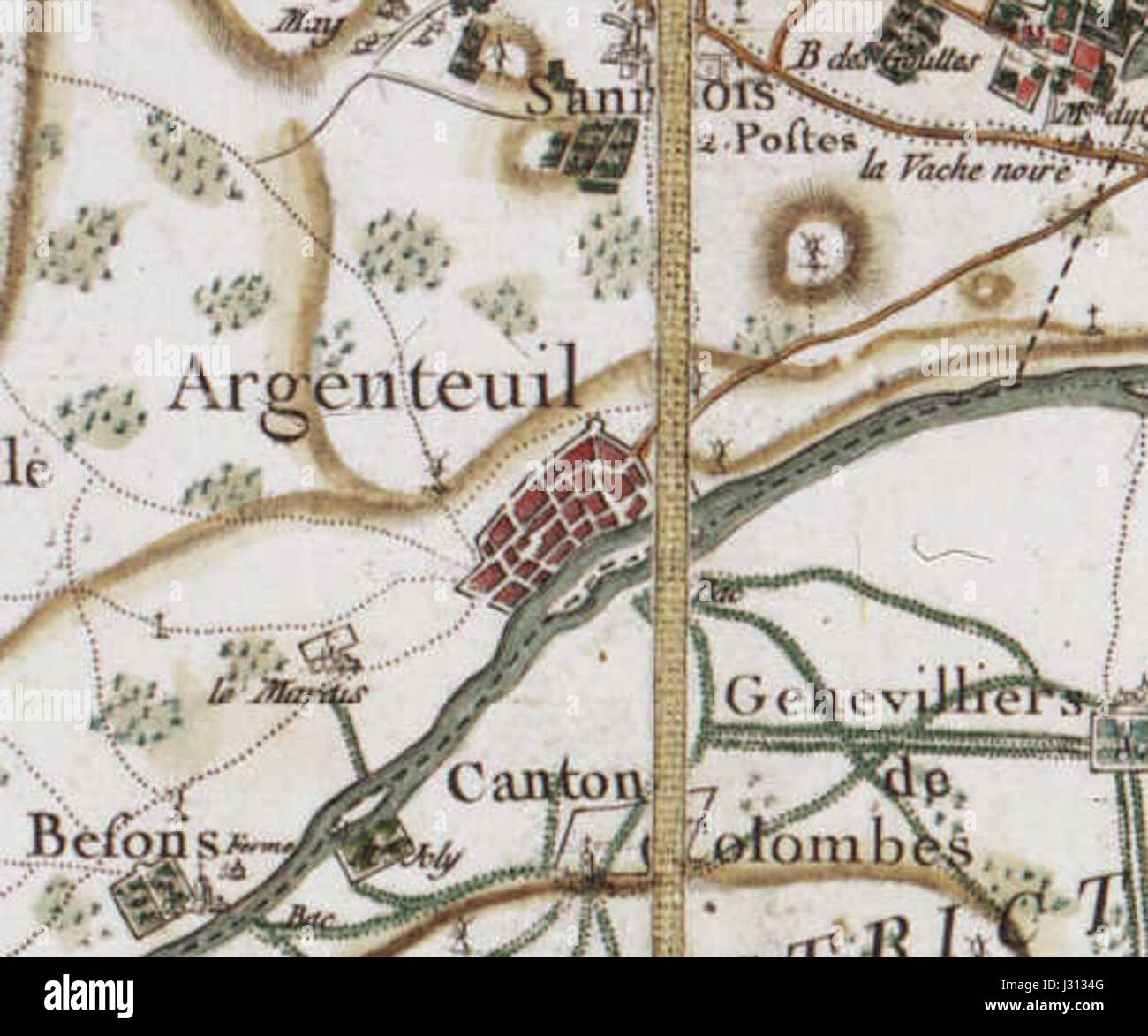 Argenteuil map hi-res stock photography and images - Alamy