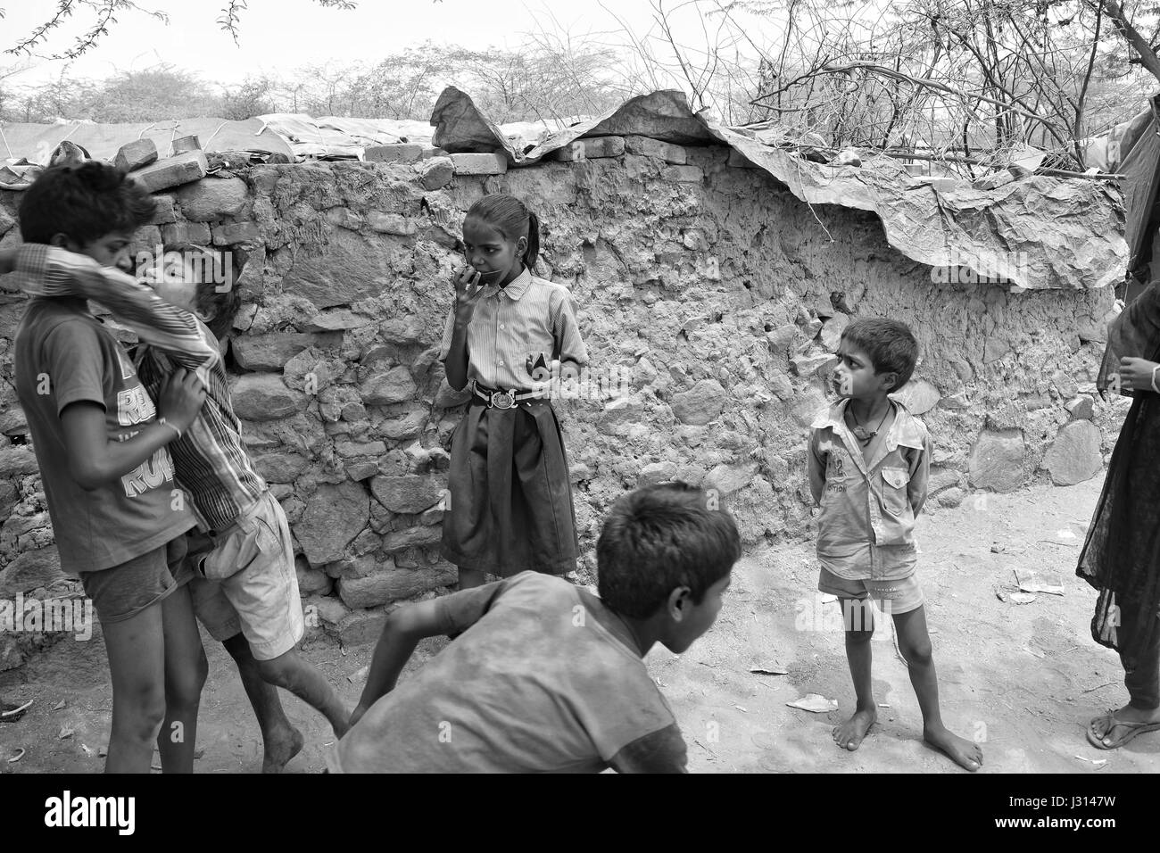 The Slum Life Stock Photo - Alamy
