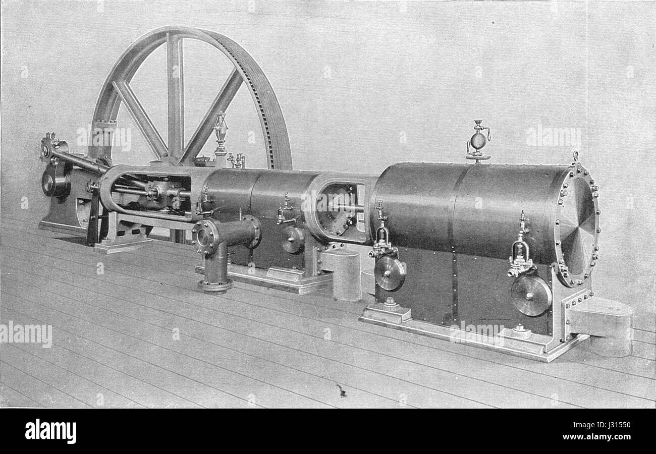 Adamson tandem compound engine (Rankin Kennedy, Electrical ...