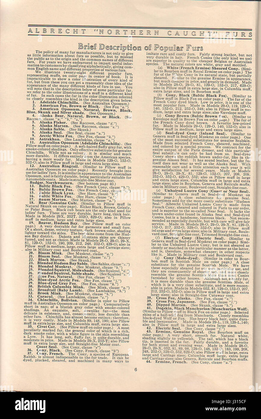 Albrecht's Fur Facts & Fashion 1912-13, Saint Paul, Minnesota -07 Stock ...