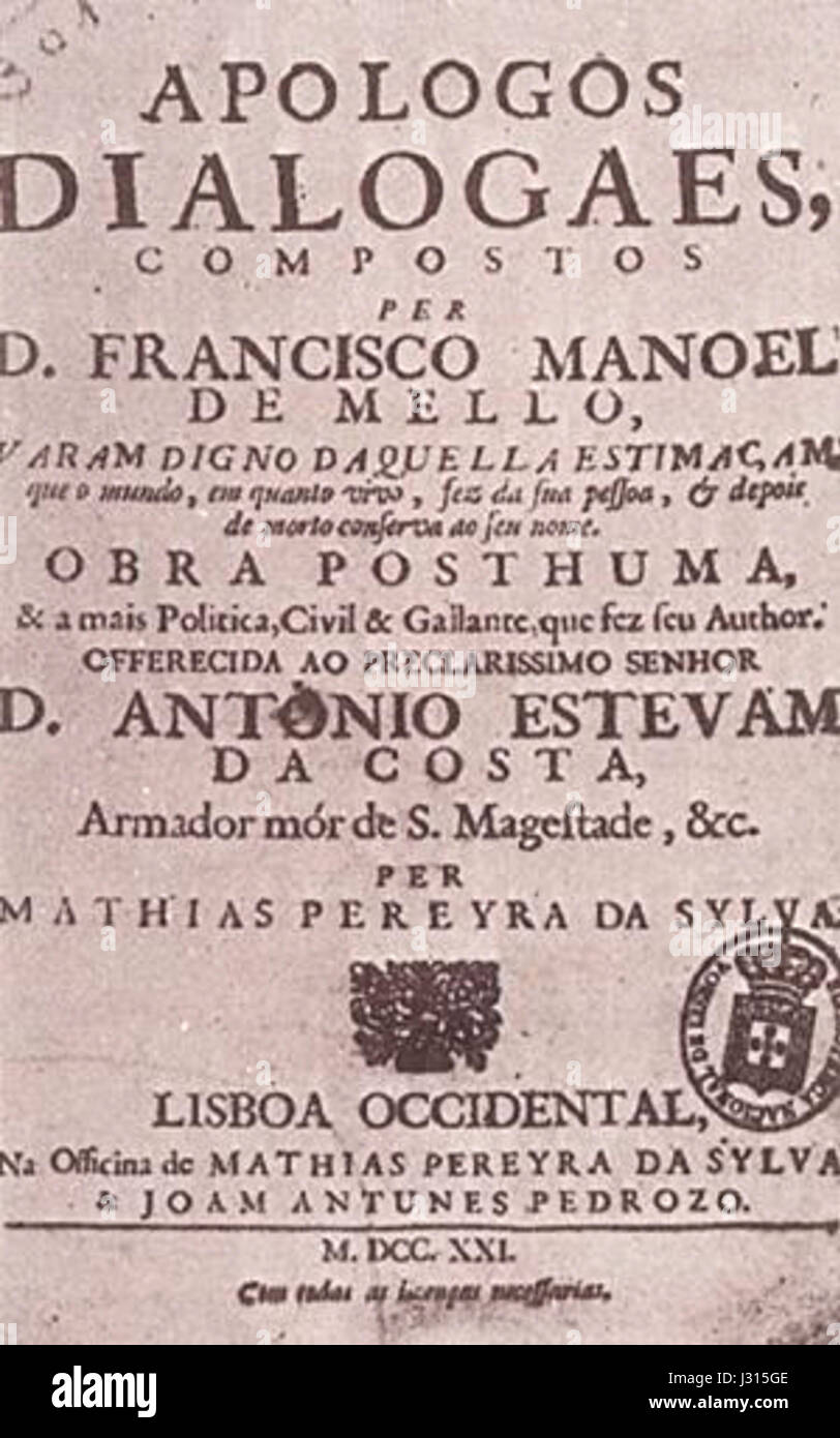 Francisco manuel de melo hi-res stock photography and images - Alamy