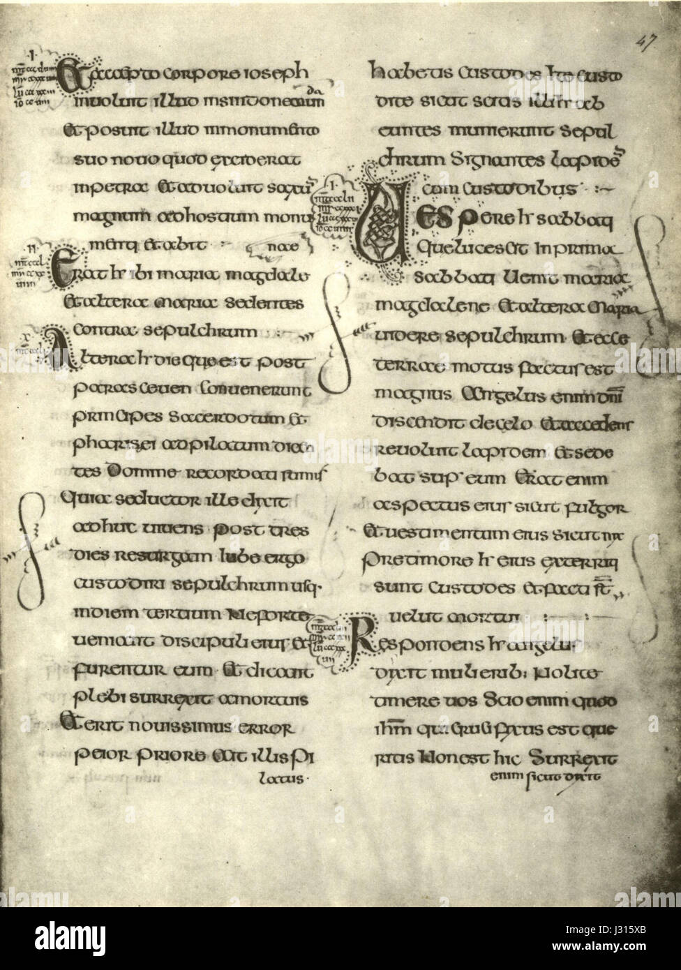 The Anglo-Saxon script from the manuscript 'Ms. Vatican Barb. Lat. 570 ...