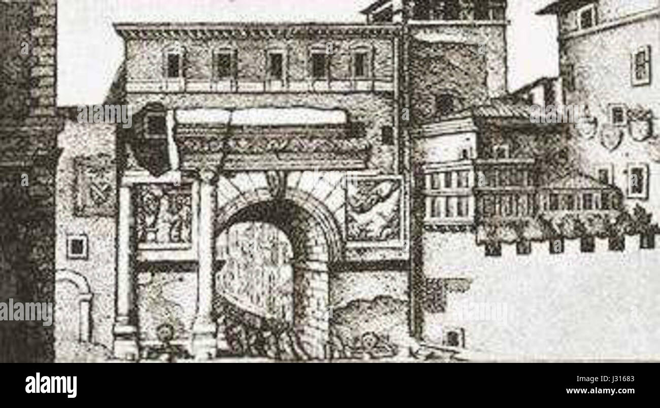 The Arch of Portugal in Rome, a historical monument, representing ...