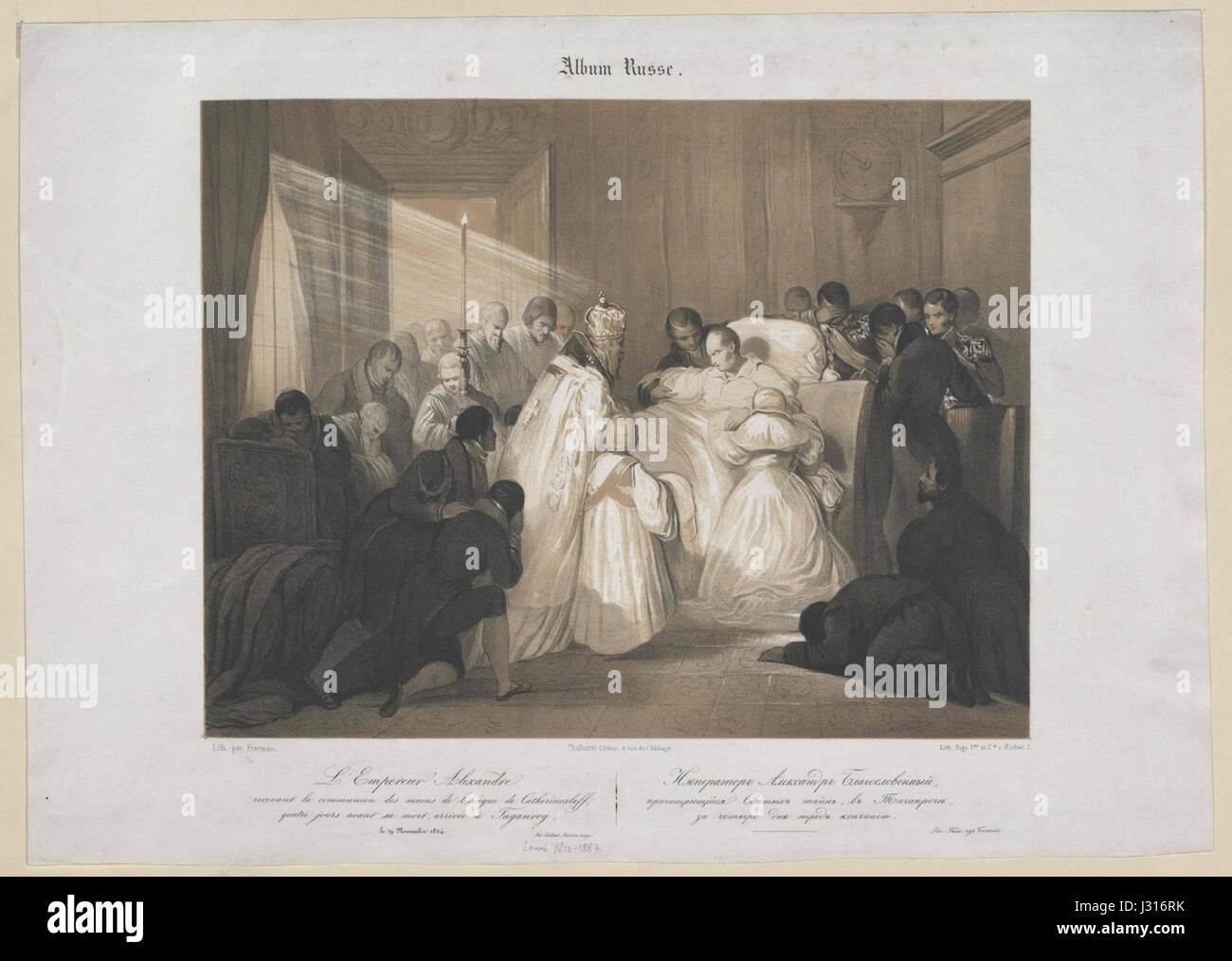 Alexander I of Russia's death (lithography Stock Photo - Alamy