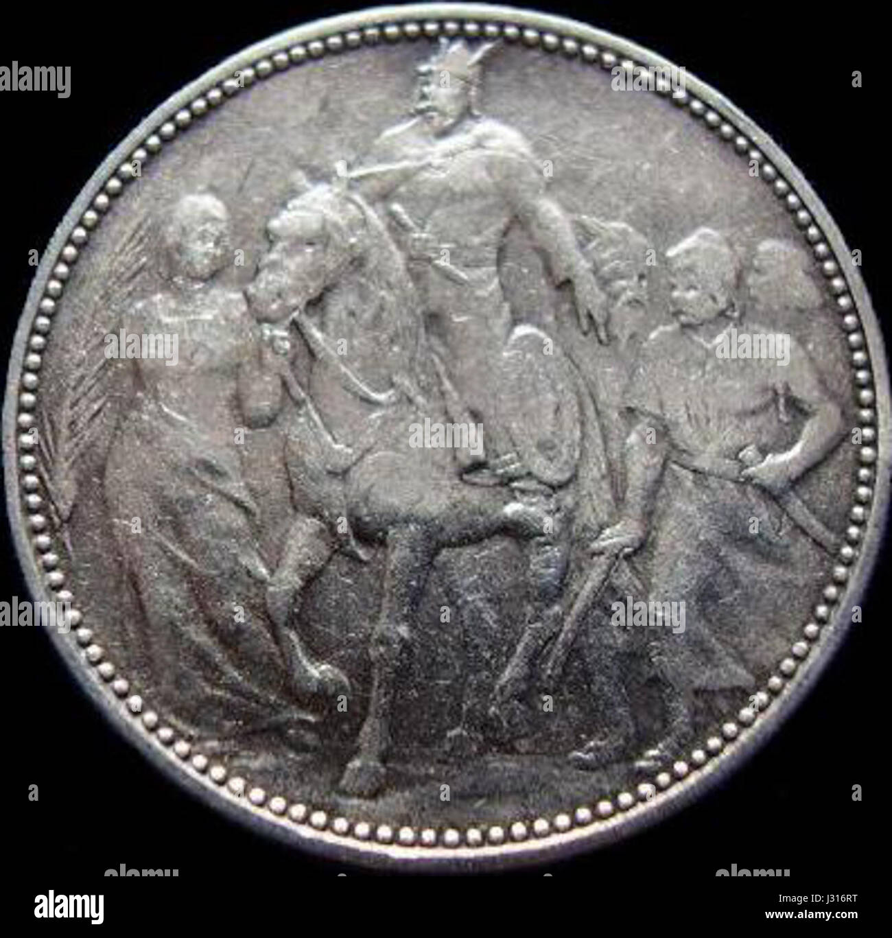 The AHKcoin 1 from 1896, featuring the Arpad reverse, is a historical ...