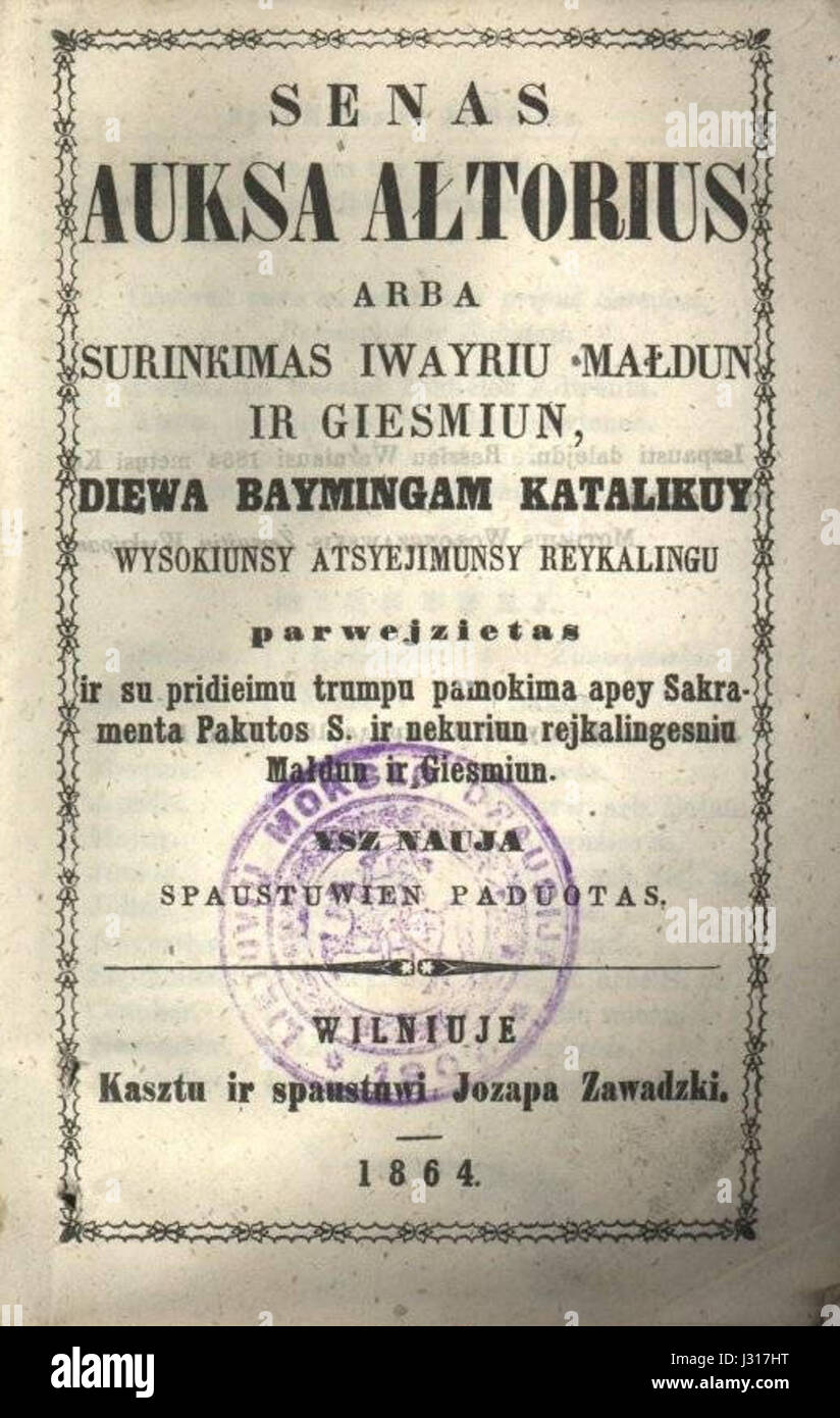 Auksa altorius latin Stock Photo - Alamy