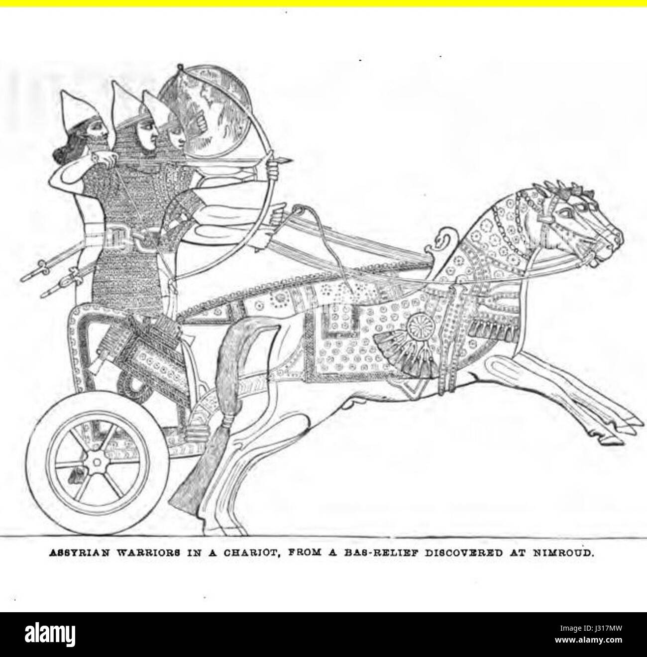 'Assyr Krieger auf Streitwagen' refers to an image or representation of ...