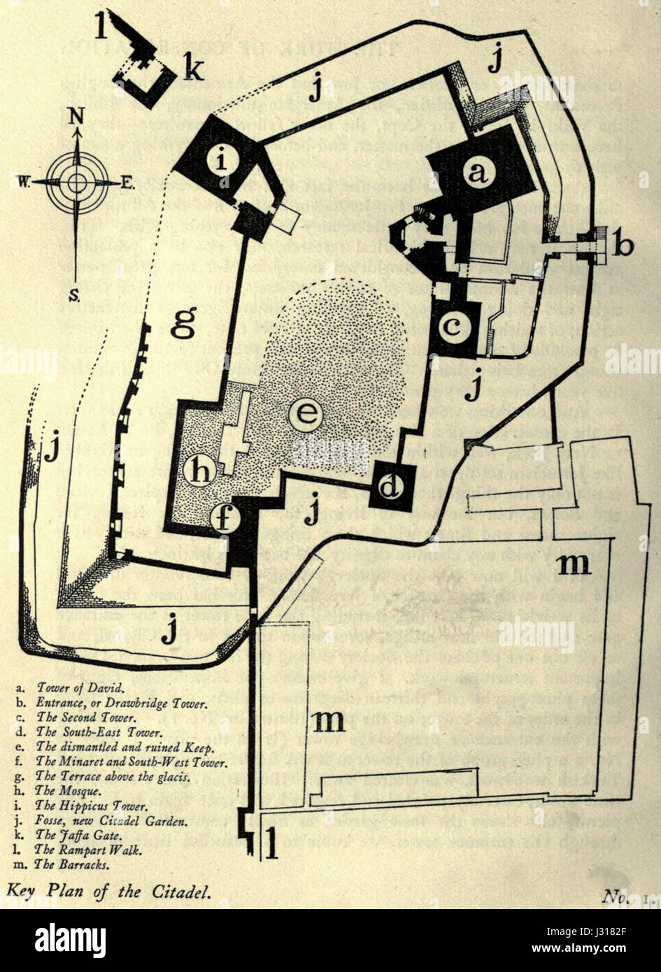 This key plan of the Citadel in Jerusalem was created by C.R. Ashbee ...