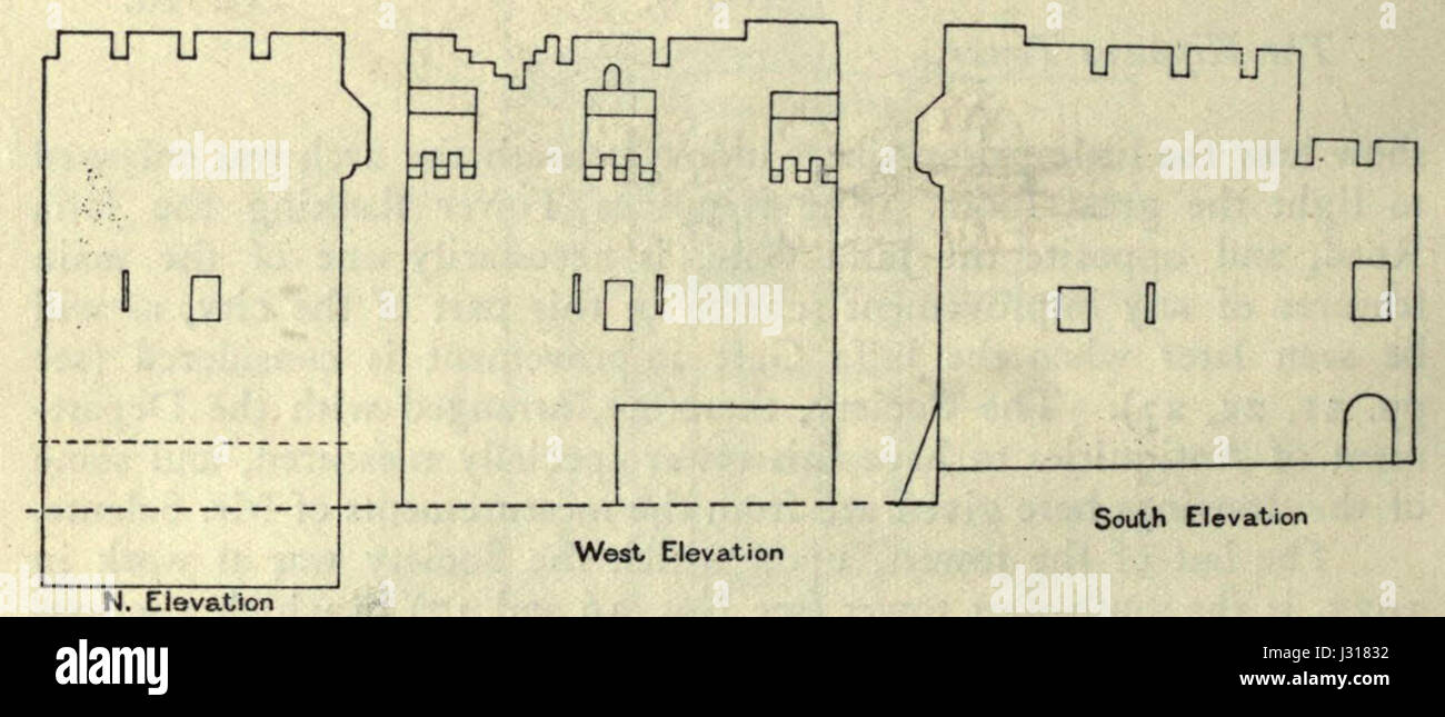 C.R. Ashbee, Jerusalem 1920-1922. The Hippicus Tower. North Elevation ...