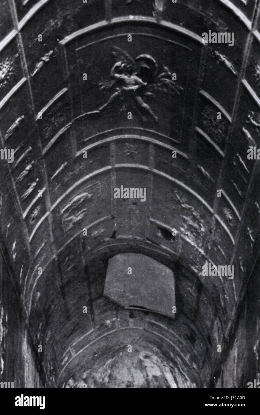 This phrase refers to the stuccoes (decorative plasterwork) on the ...