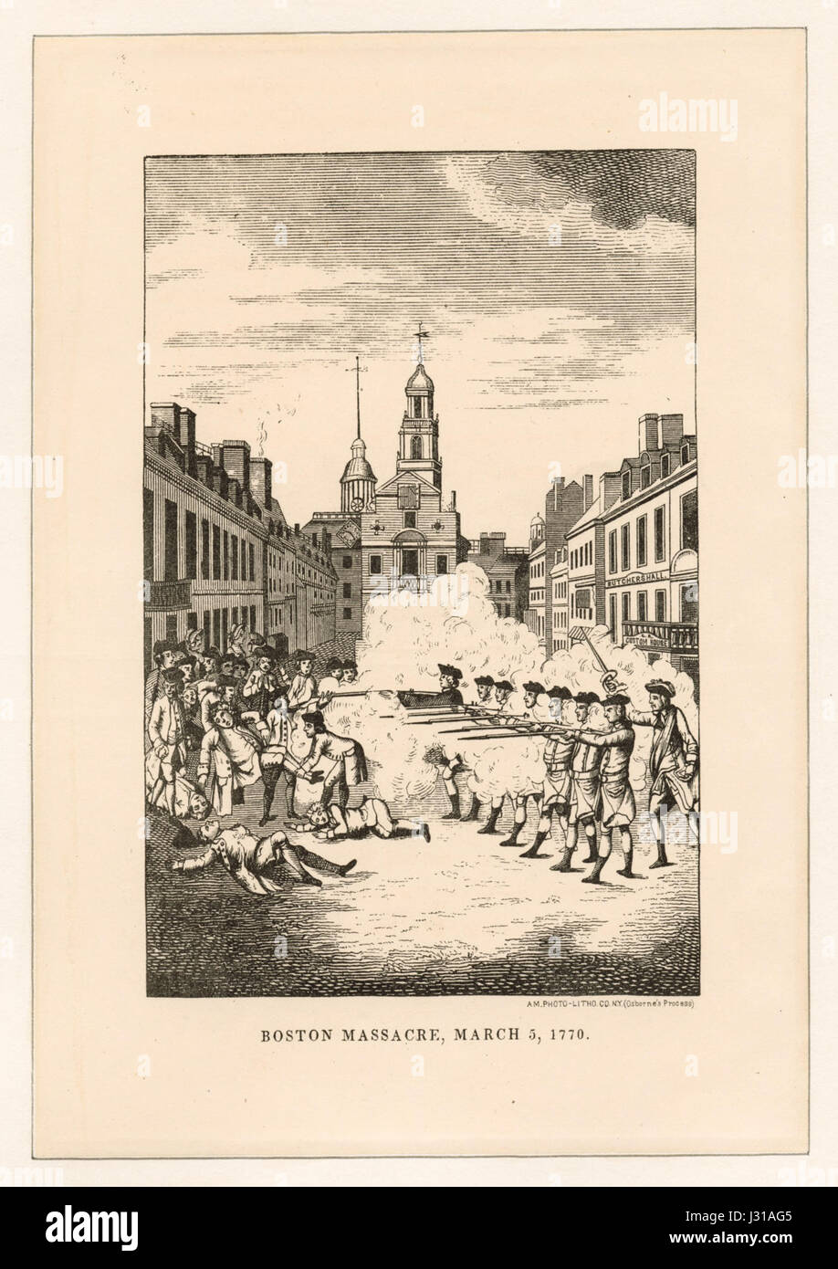 Boston Massacre, March 5, 1770 (NYPL Hades-292297-465976 Stock Photo ...