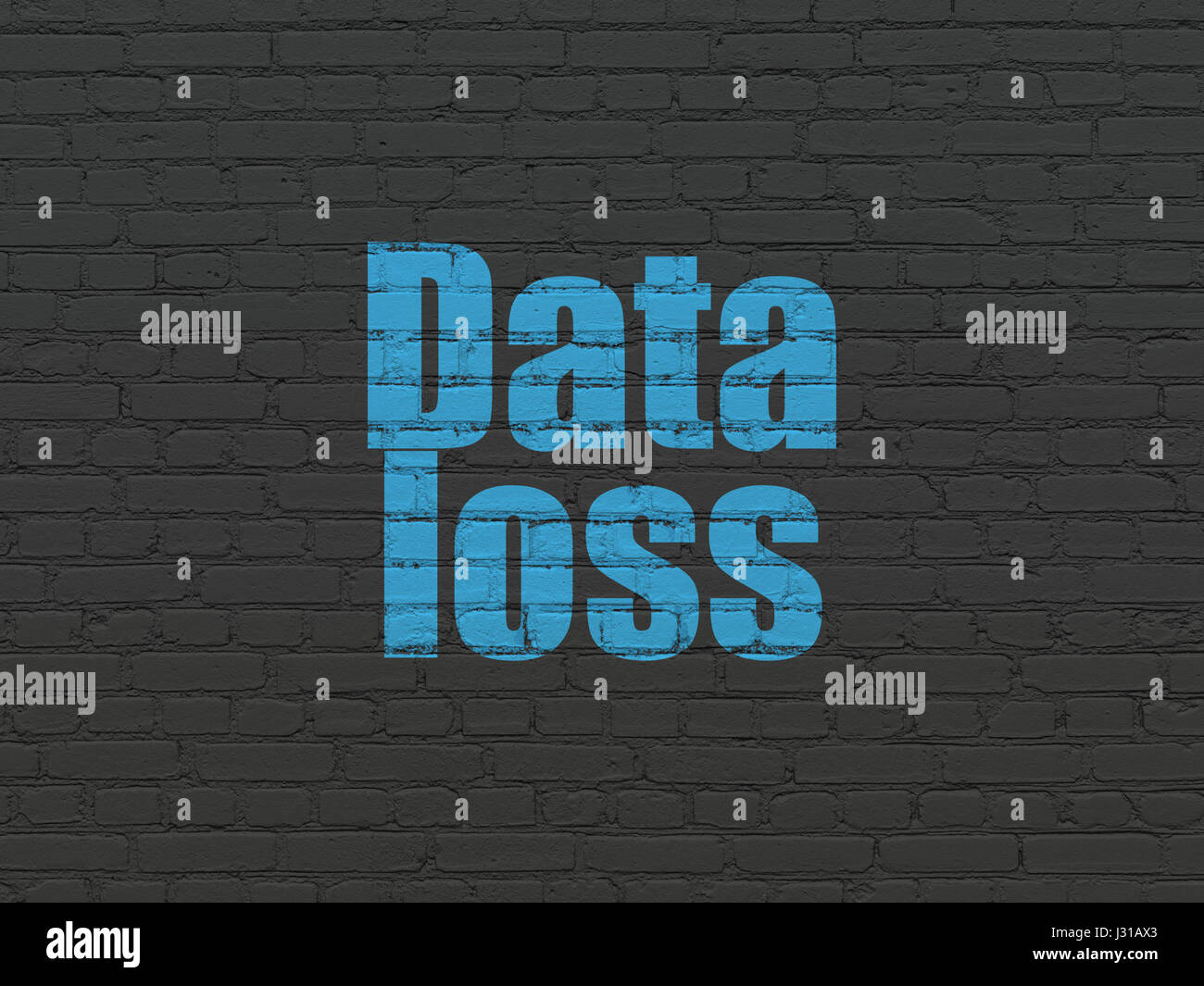 Information concept: Data Loss on wall background Stock Photo - Alamy