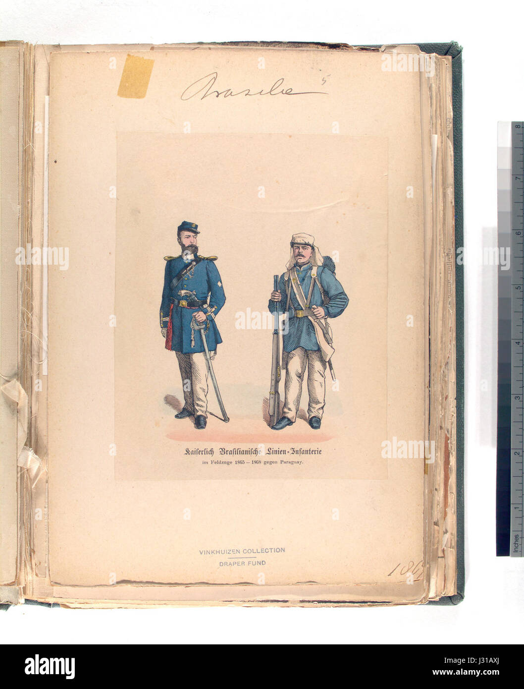 This illustration from the Imperial Brazilian Army depicts infantry ...