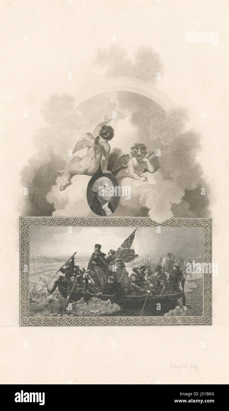This image likely depicts the famous painting 'Washington Crossing the ...