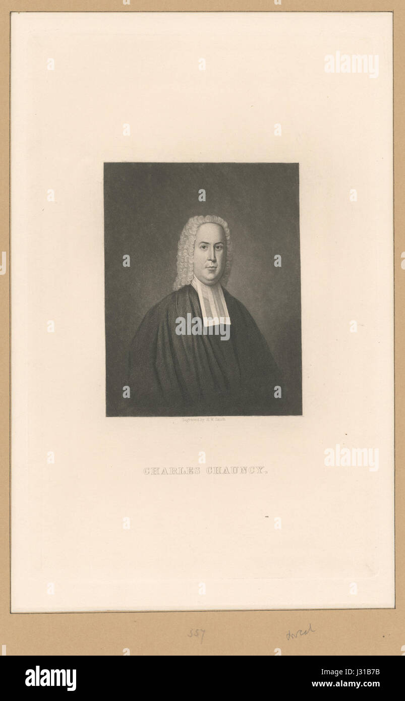 Charles Chauncy was an American clergyman and theologian in the 18th ...