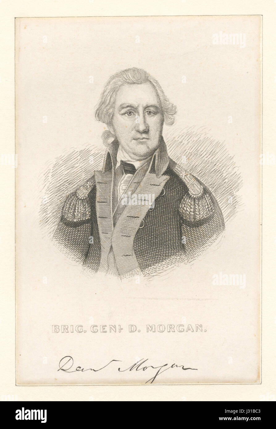 This image is a portrait of Brigadier General D. Morgan, a figure in ...