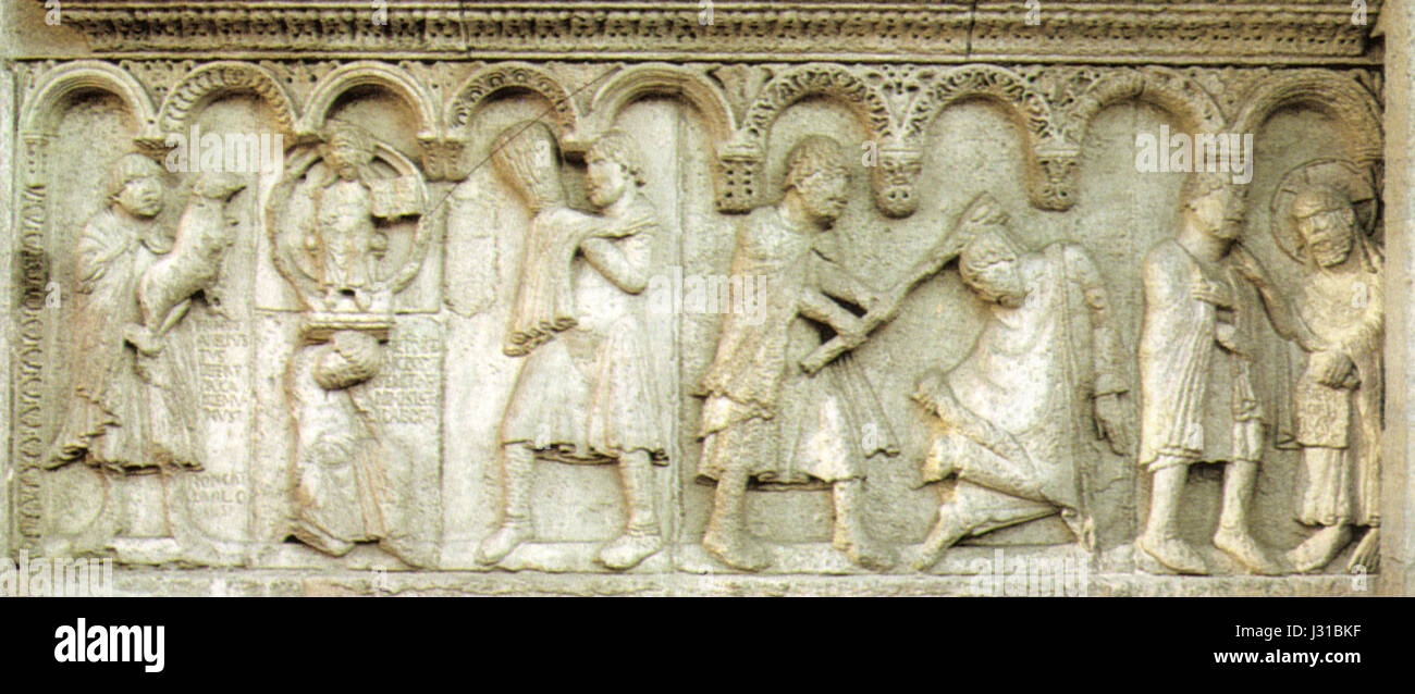 Wiligelmo, pannello 3 Stock Photo - Alamy