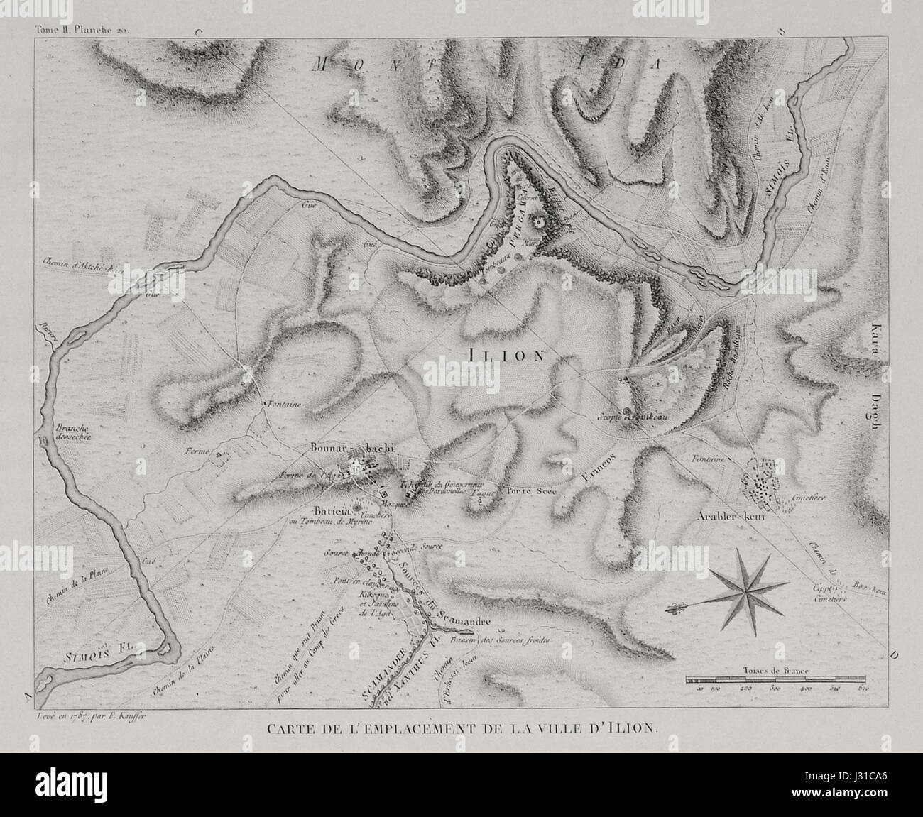 This map, 'Carte de l'emplacement de la ville d'Ilion,' created by ...