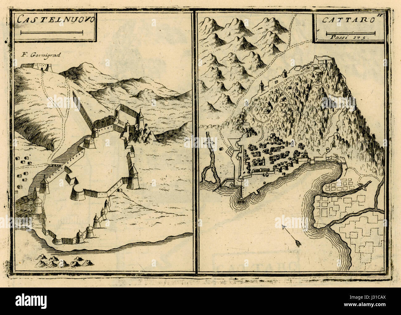 'Castelnuovo Cattaro' is a map created by Vincenzo Coronelli in 1688 ...