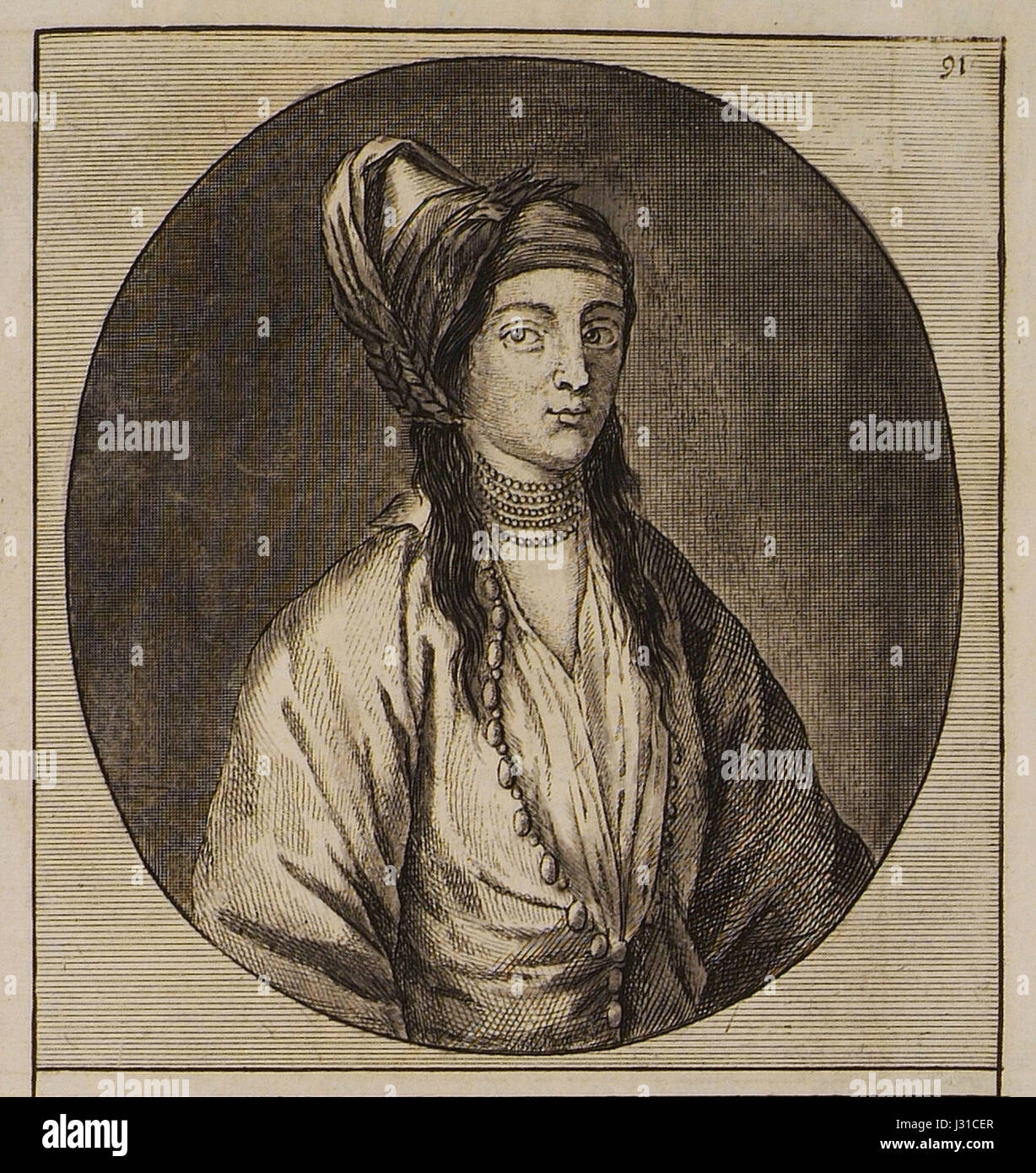 Arab woman - Bruyn Cornelis De - 1714 Stock Photo - Alamy