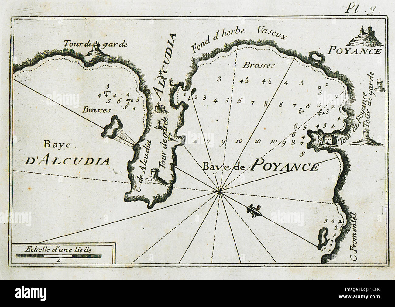 Baye d'Alcudia Baye de Poyance - Roux Joseph - 1804 Stock Photo - Alamy