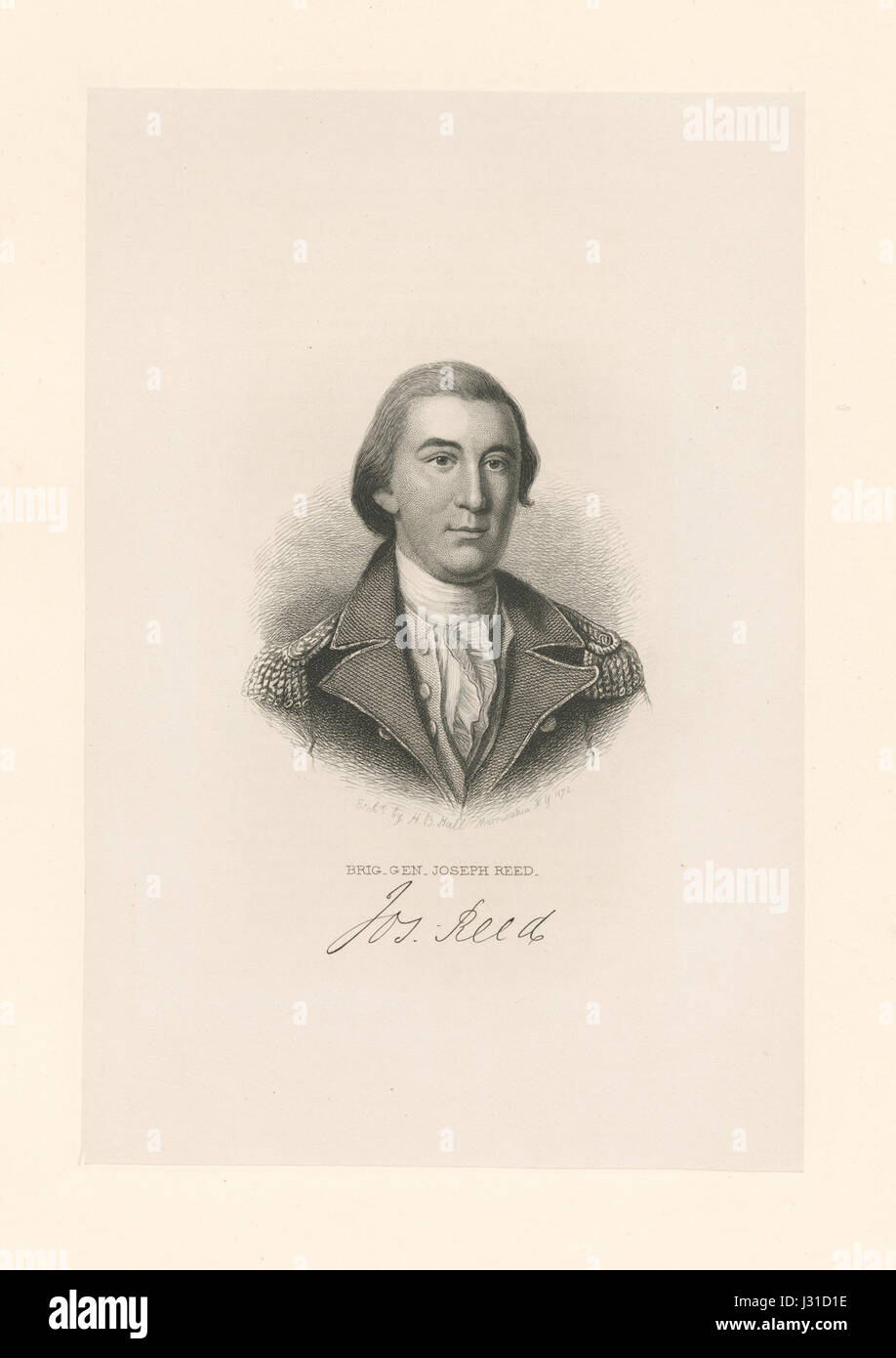 A portrait of Brigadier General Joseph Reed, an important figure in ...