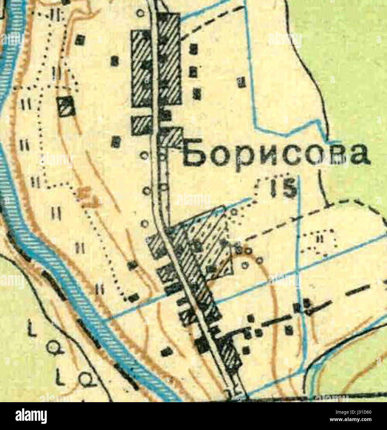 Borisovo is a historic area in Moscow, Russia. This image from 1931 ...