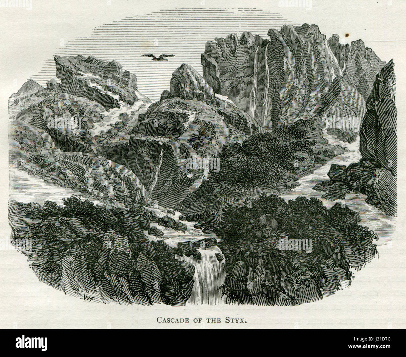 Cascade of the Styx by John Pentland Mahaffy is a 1890 painting that ...