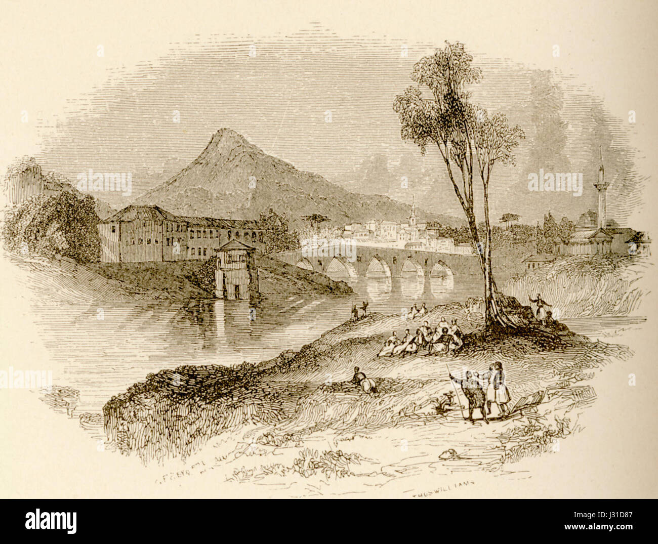 An 1882 painting or illustration by Christopher Wordsworth, depicting ...