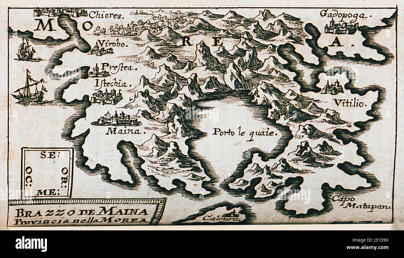 The painting 'Brazzo de Maina' by Jacob von Sandrart, created in 1687 ...