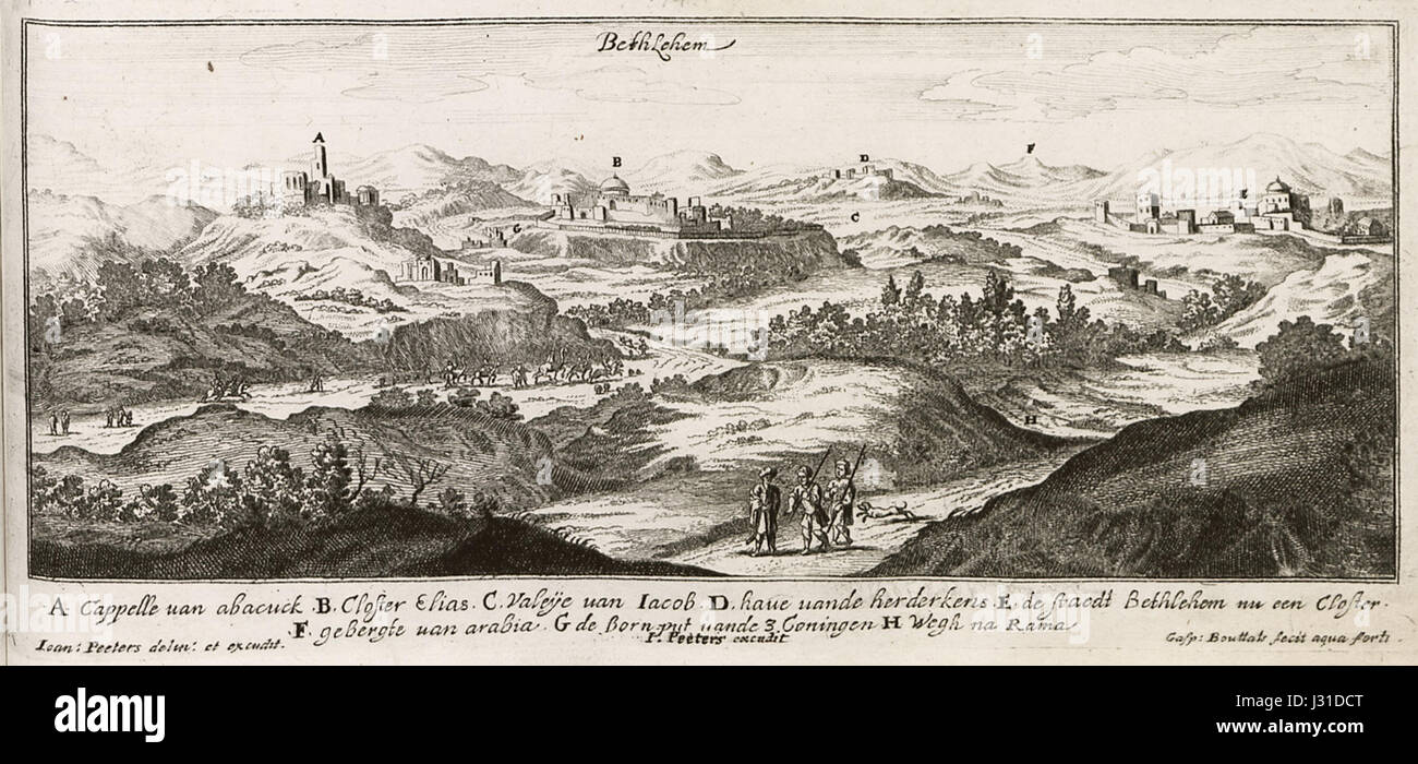 Bethlehem, painted by Jacob Peeters in 1686, represents a historical ...
