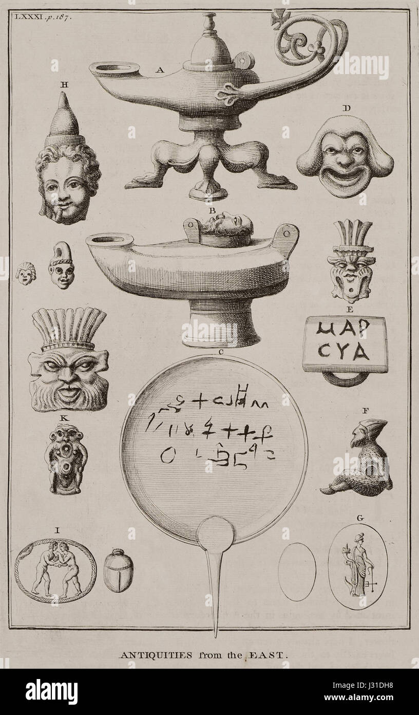 Antiquities from the East - Pococke Richard - 1745 Stock Photo - Alamy