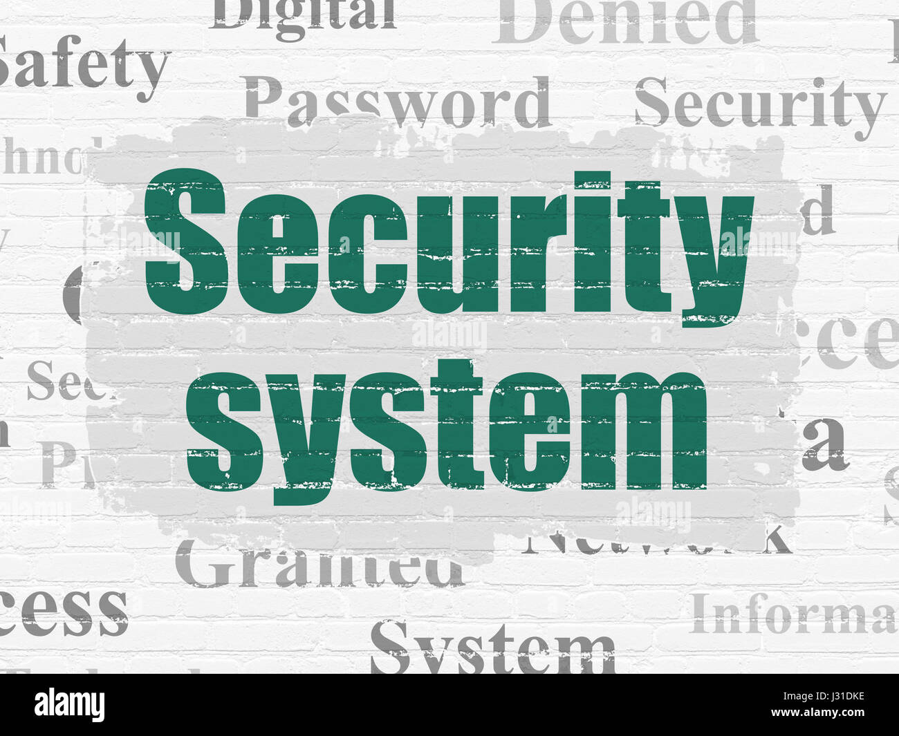 Safety concept: Security System on wall background Stock Photo - Alamy