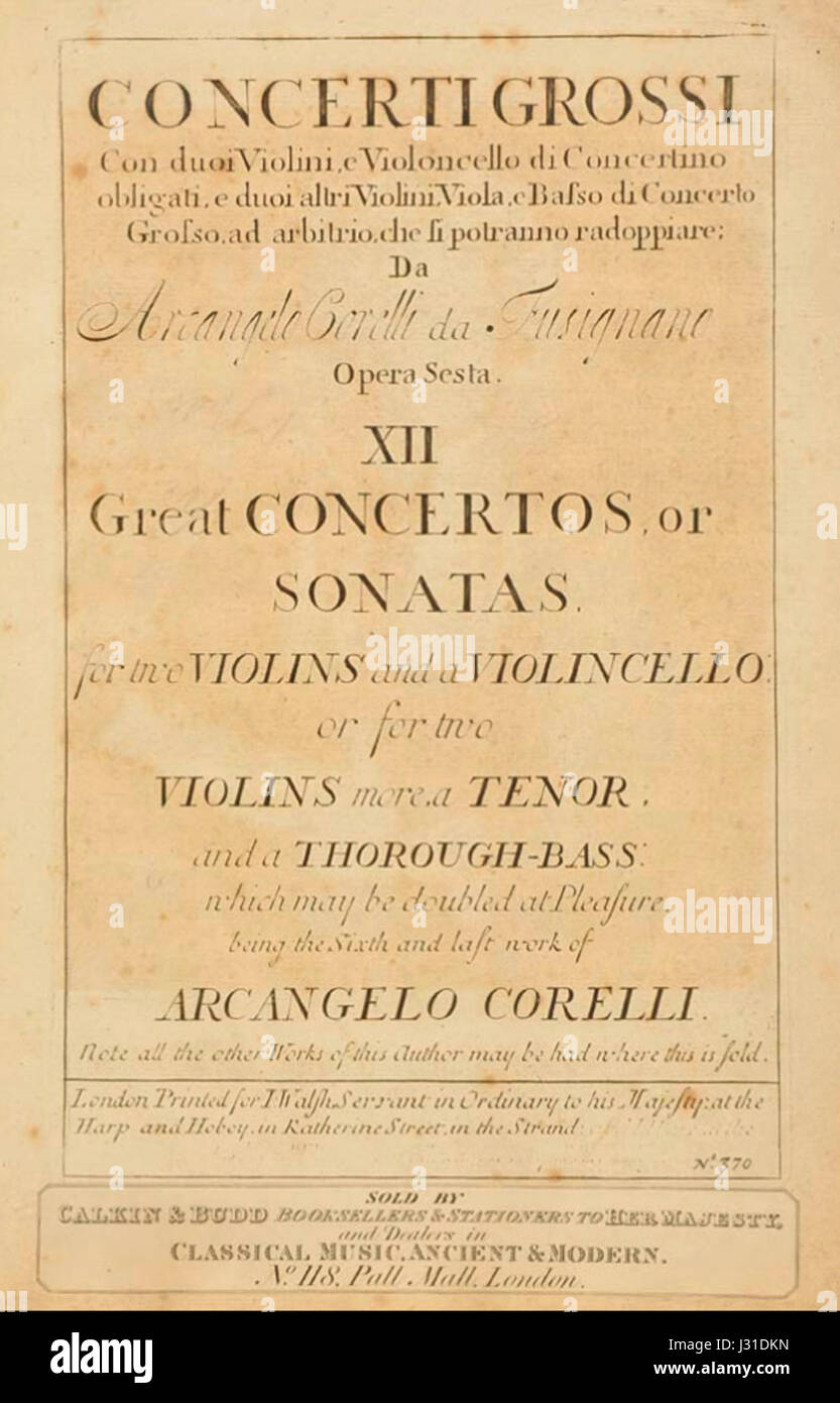 Arcangelo Corelli was an Italian composer and violinist known for his ...