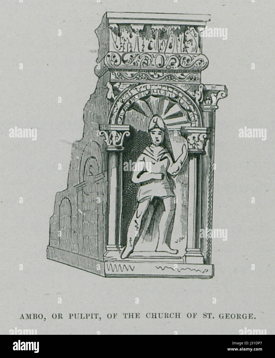 Ambo, or pulpit, of the church of St George - Texier Charles - 1864 ...