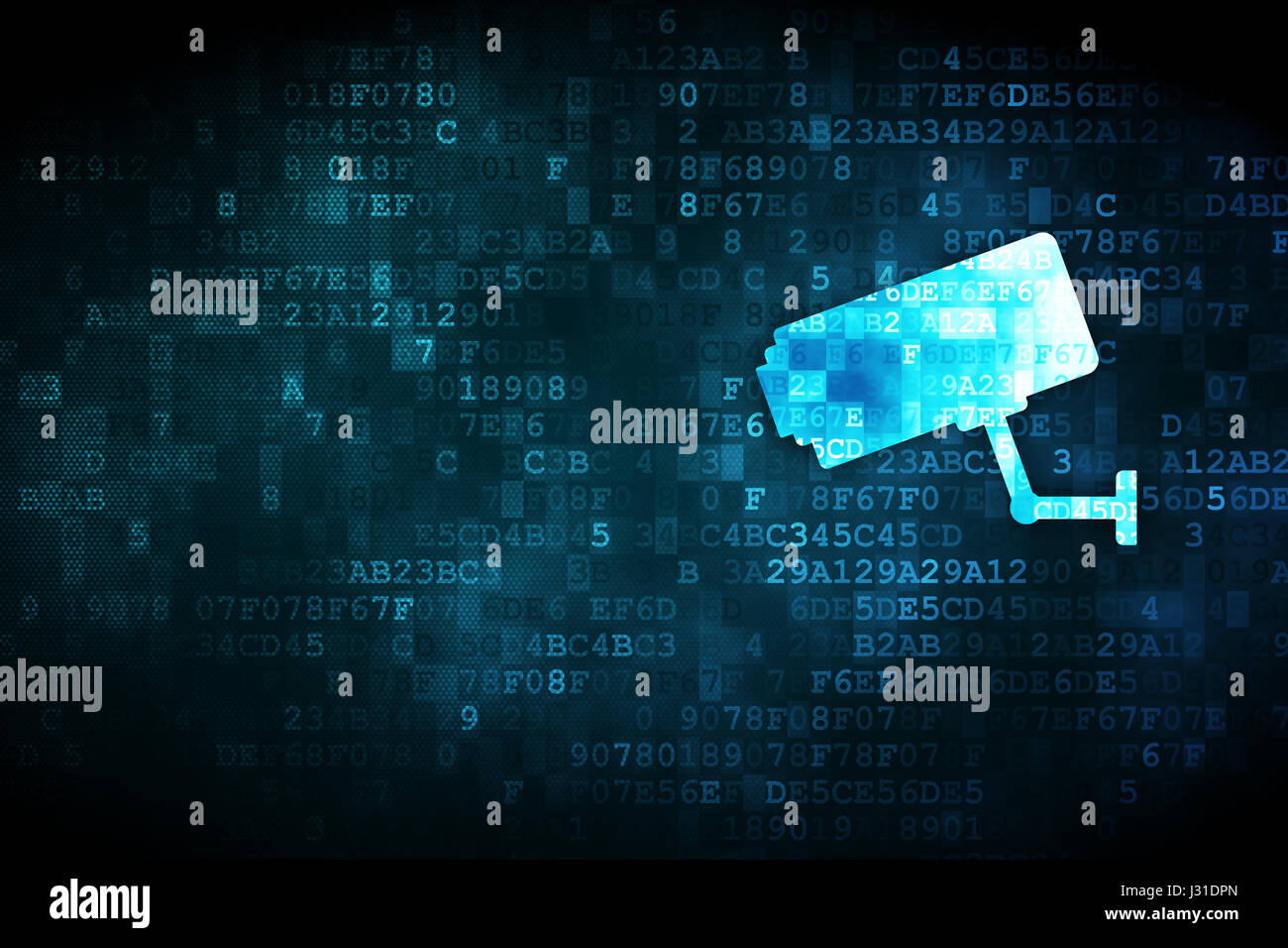 Security concept: Cctv Camera on digital background Stock Photo - Alamy