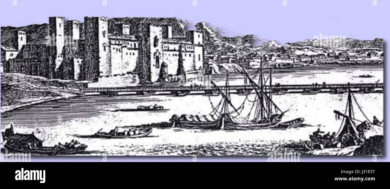 The Castillo de San Jorge in Seville, Spain, is a historic fortress ...