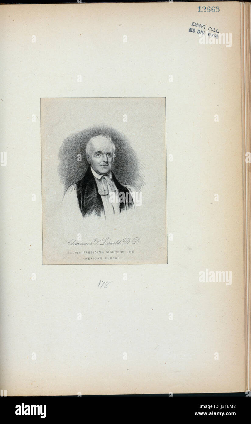 Alexander Griswold, D.D., fourth presiding bishop of the American ...