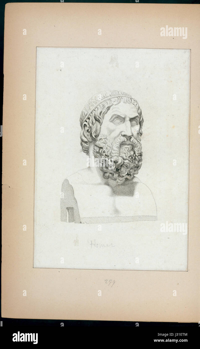 This bust of Homer, housed in the New York Public Library, represents ...