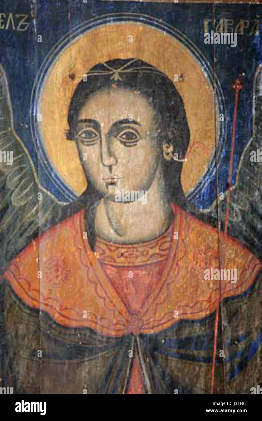 The Archangel Gabriel Icon in Saint Athanasius Church in Bogomila is a ...