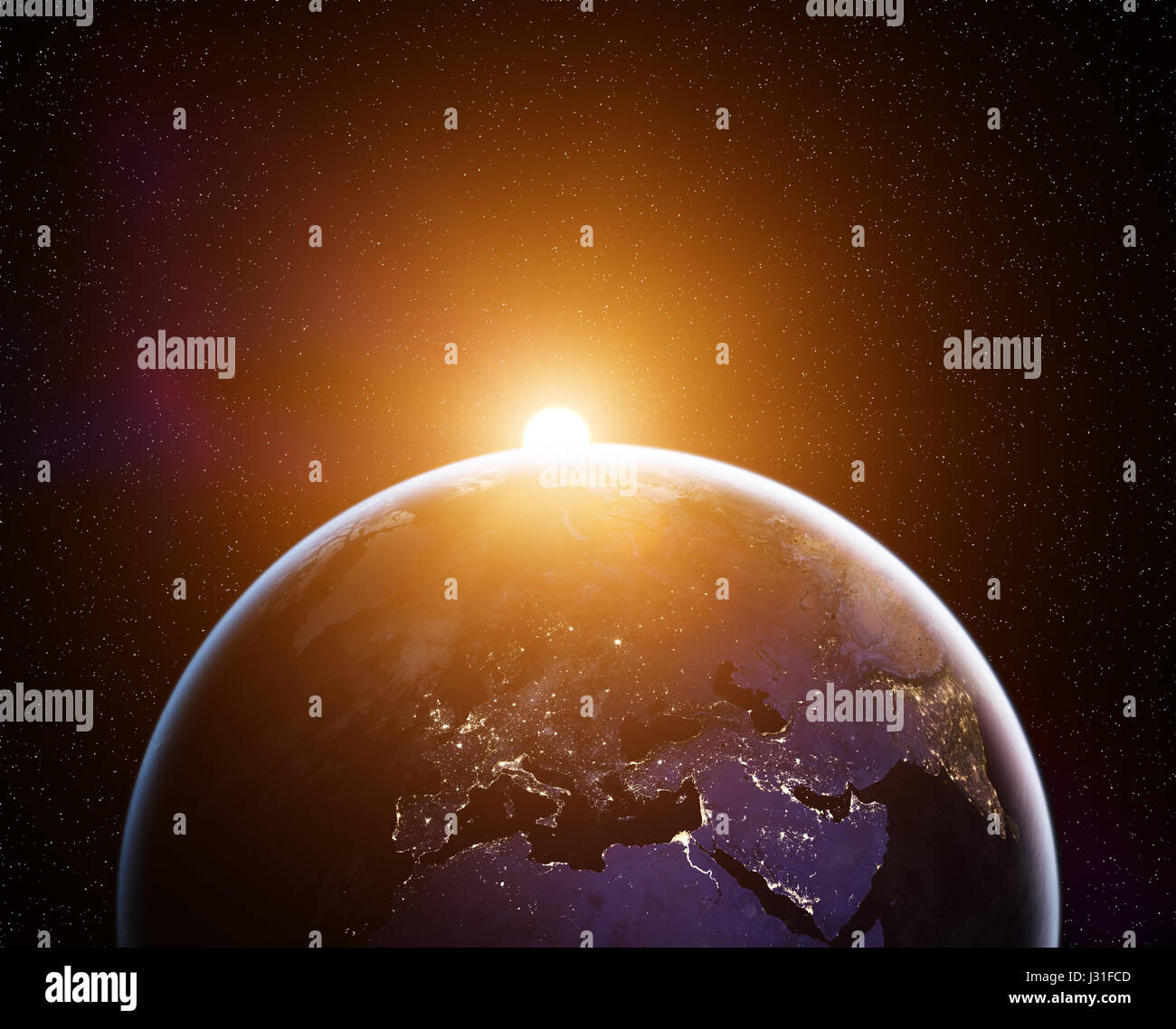 Planet Earth sunrise Stock Photo - Alamy