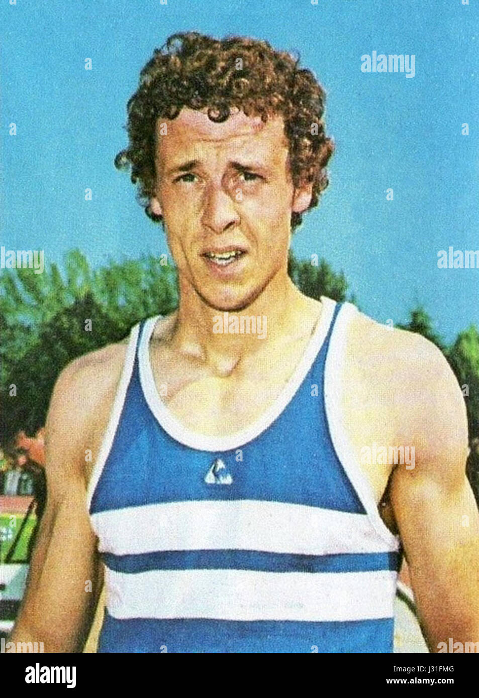 Guy Drut, a French hurdler and Olympic medalist, is shown around 1973. Known for his ...