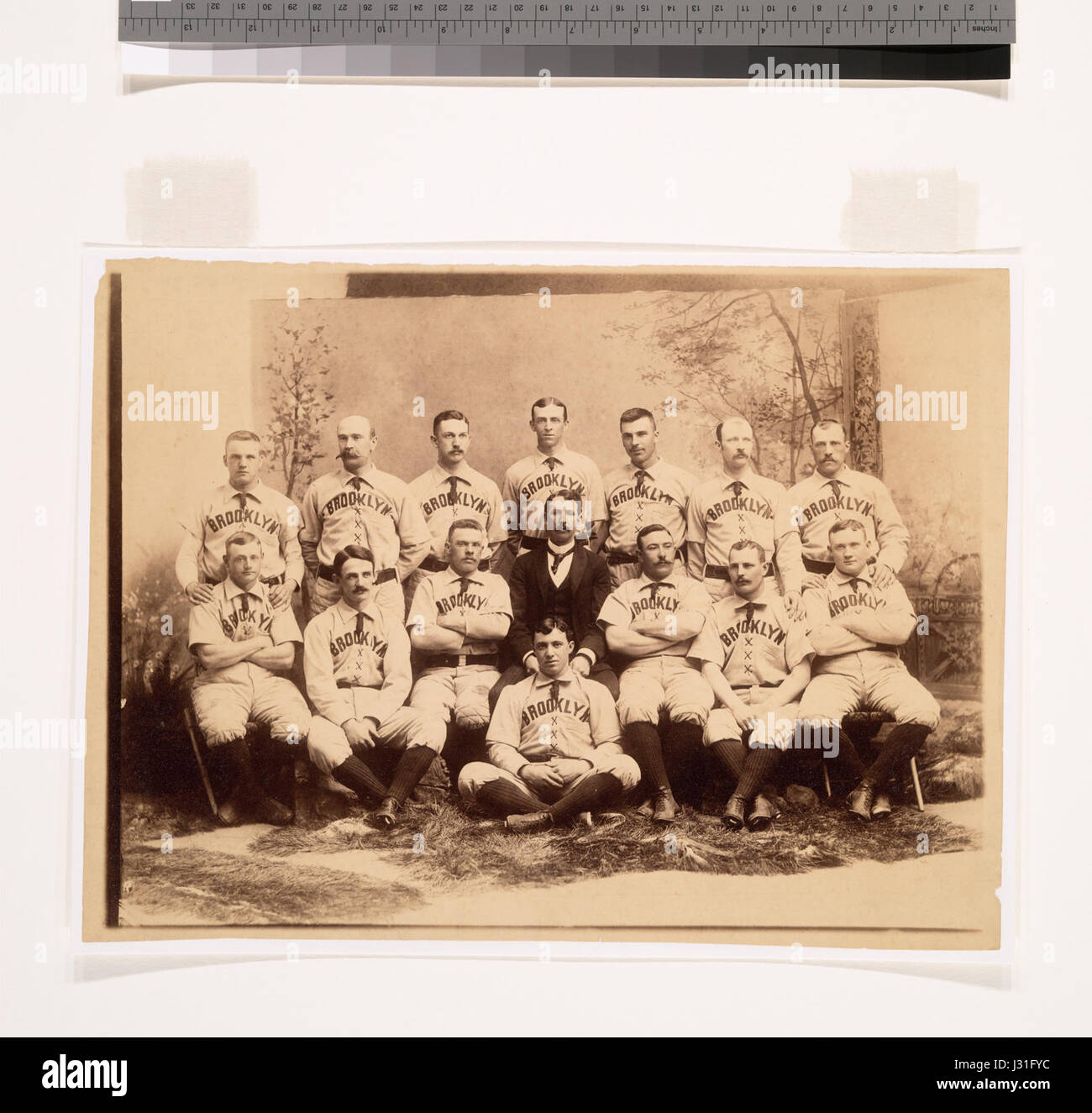 This image represents a moment in the history of the Brooklyn Baseball ...
