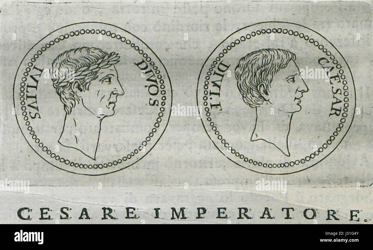 A historical artwork by Francesco Fanelli, depicting the Roman Emperor ...