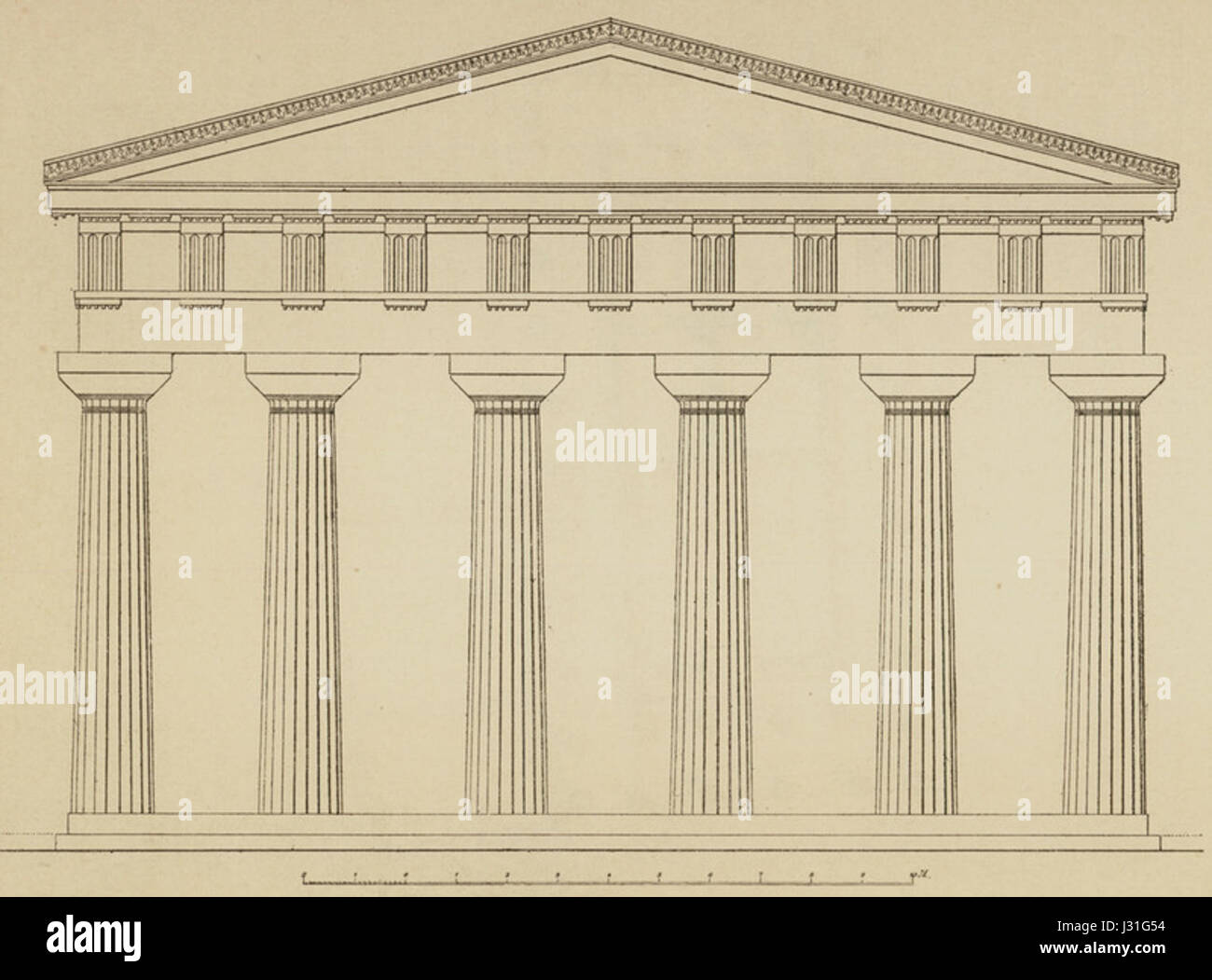 The 'Aufriss des Peisistratischen Tempels' by Adolf Boetticher, created ...