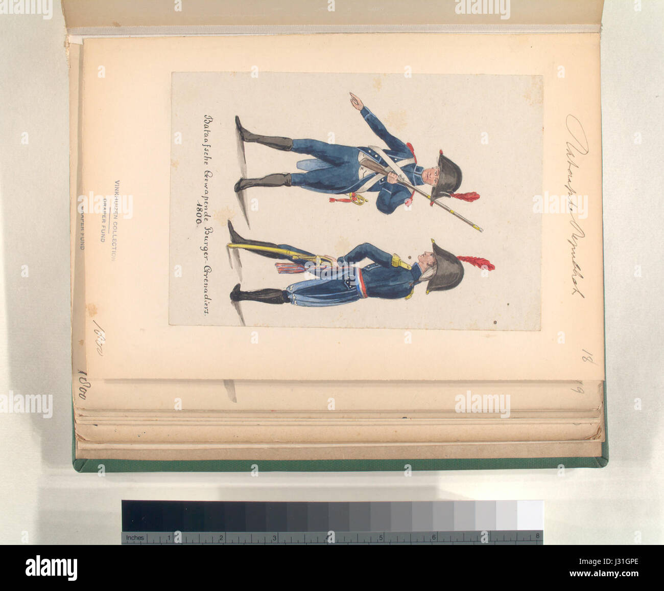 The 'Bataafsche Republiek' image portrays the armed citizen grenadiers ...