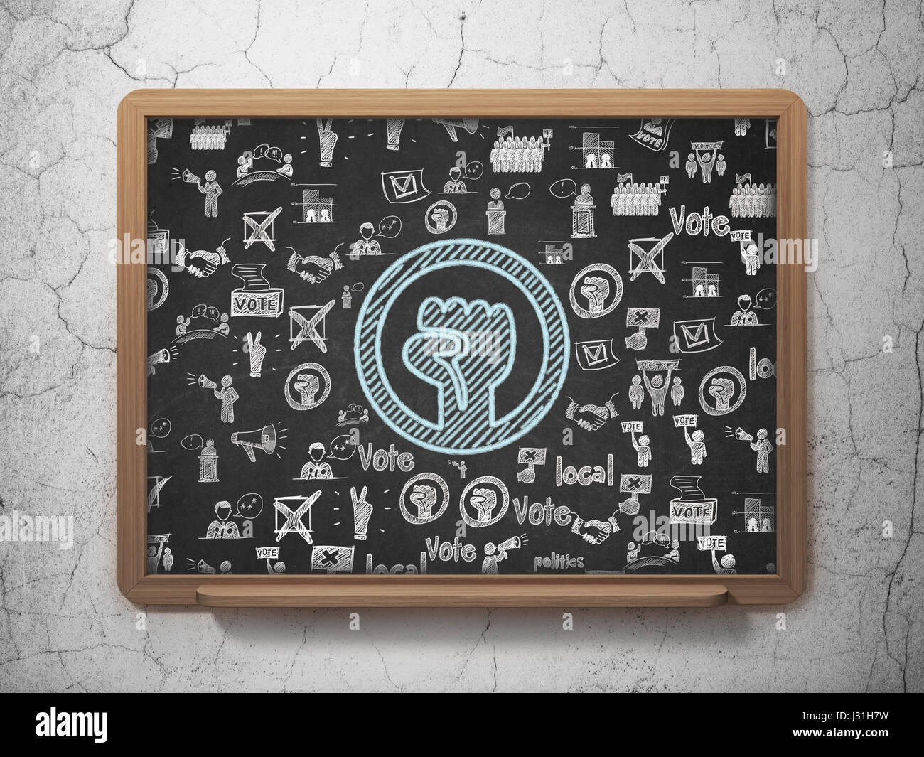 Politics concept: Uprising on School board background Stock Photo - Alamy